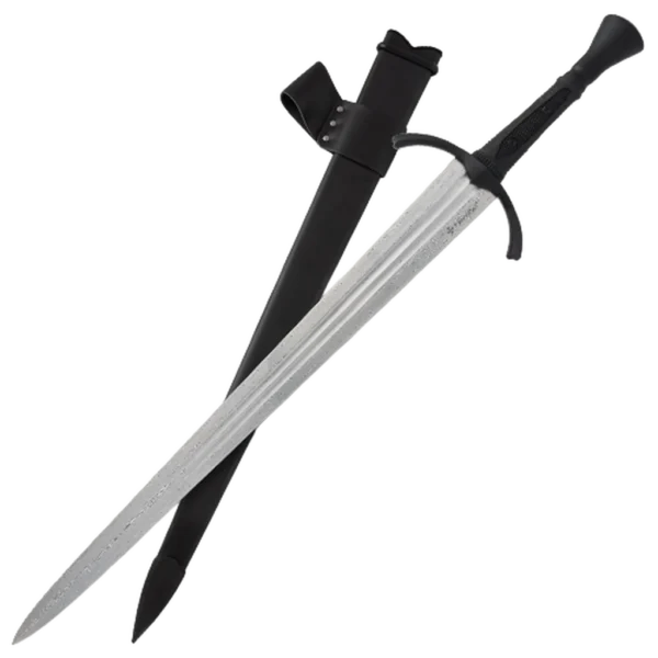Honshu Single-Handed Damascus Broadsword - Swords.co.uk